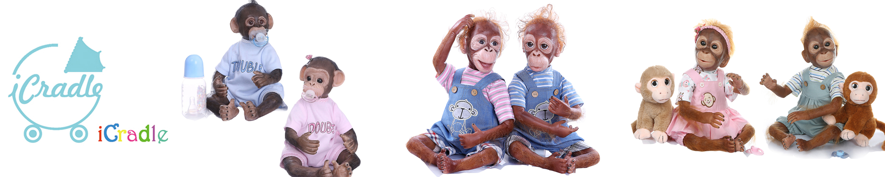 Amazon.com: iCradle: Reobrn Monkey & Alien Baby Dolls