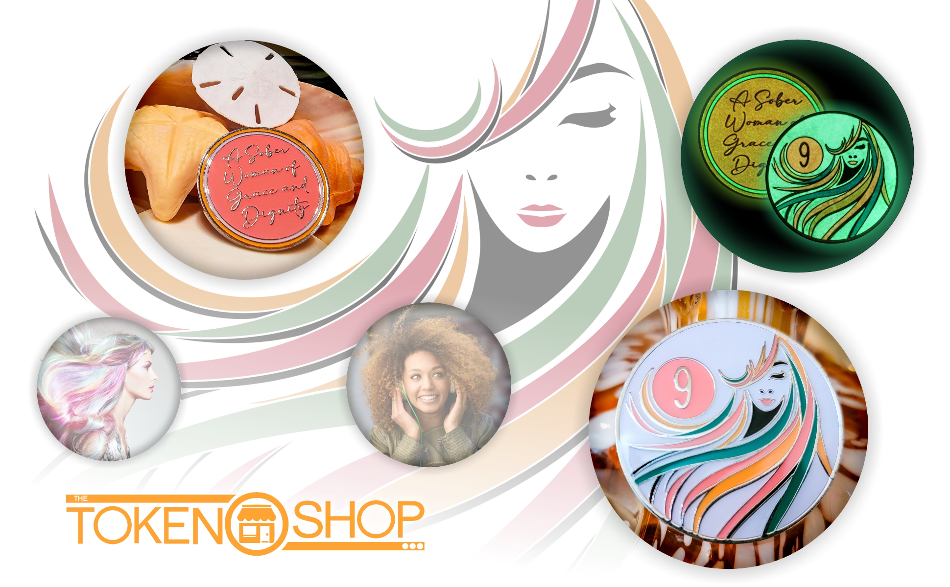 Amazon.com: The Token Shop: 9 Year Sober Woman Triplate AA Chips