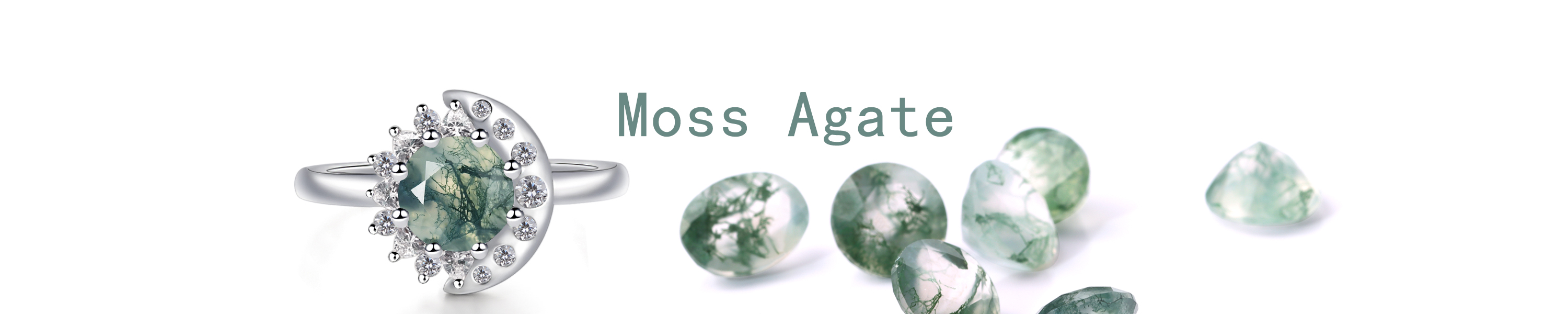 Amazon.com: LUO JEWELRY: Moss Agate Ring