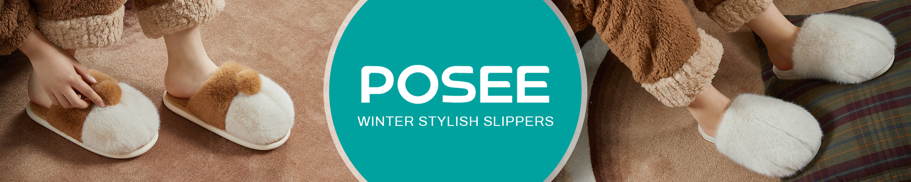 Amazon.com: posee: Fluffy Slippers