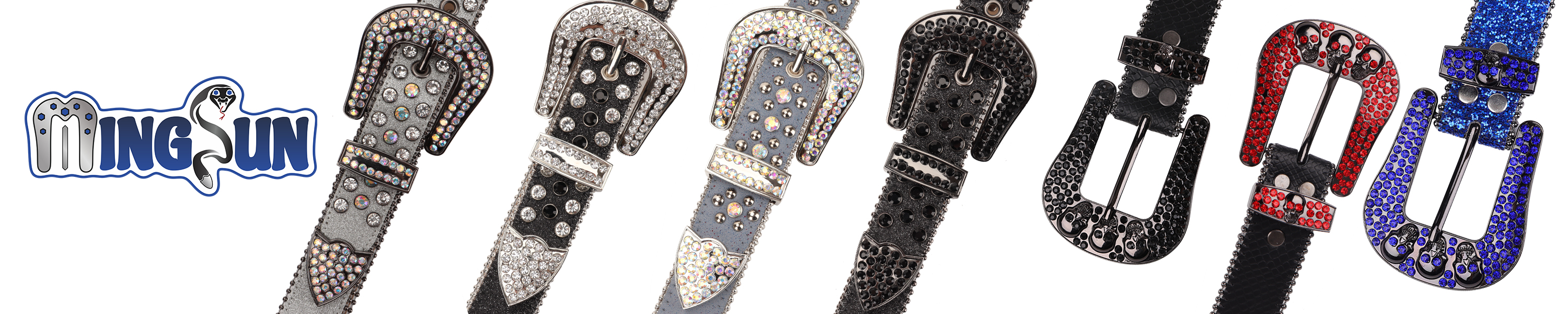 Amazon.com: MINGSUN: FULL GRAIN LEATHER RHINESTONES BELTS