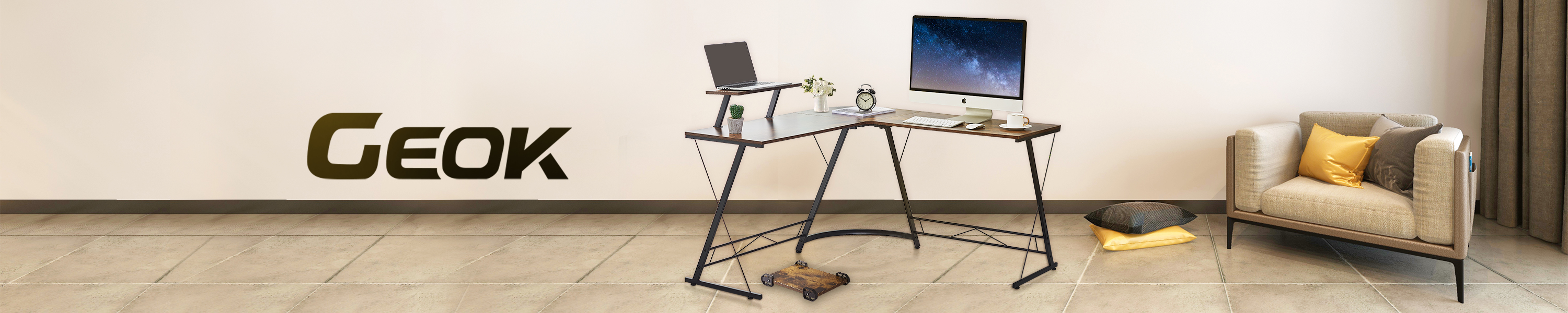 Amazon.com: GEOK: L Shaped Desk