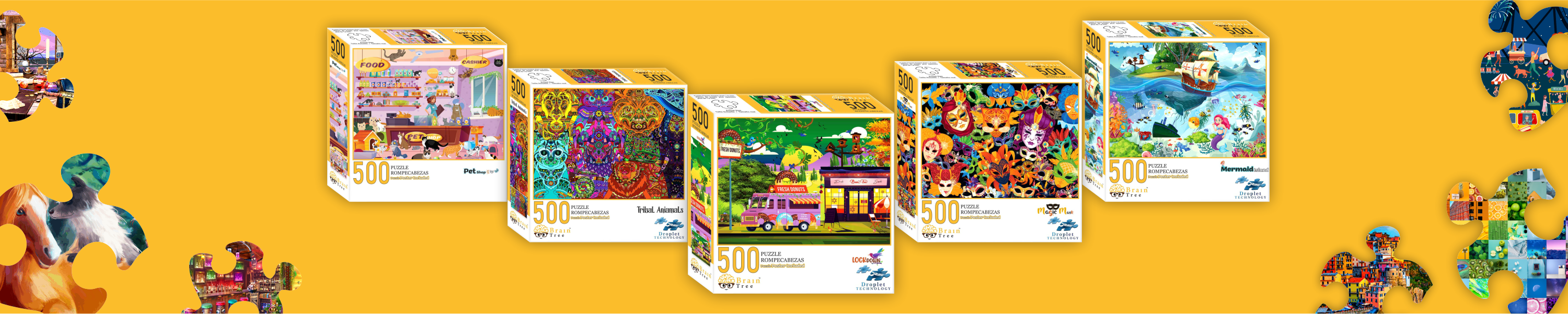 Amazon.com: Brain Tree Games: 500 Piece Puzzles