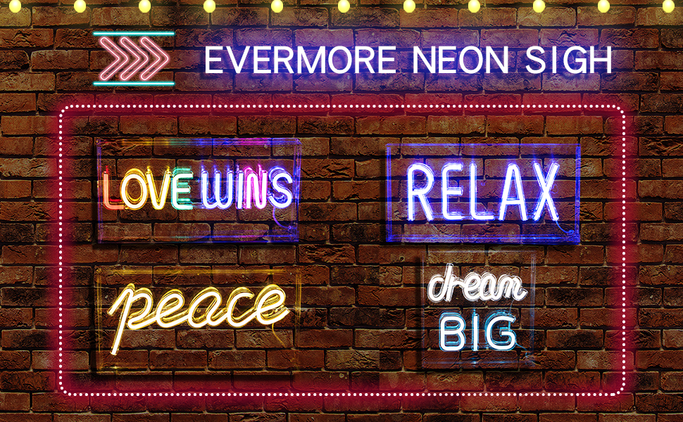 Amazon.com: EVERMORE: 3D Neon Sign