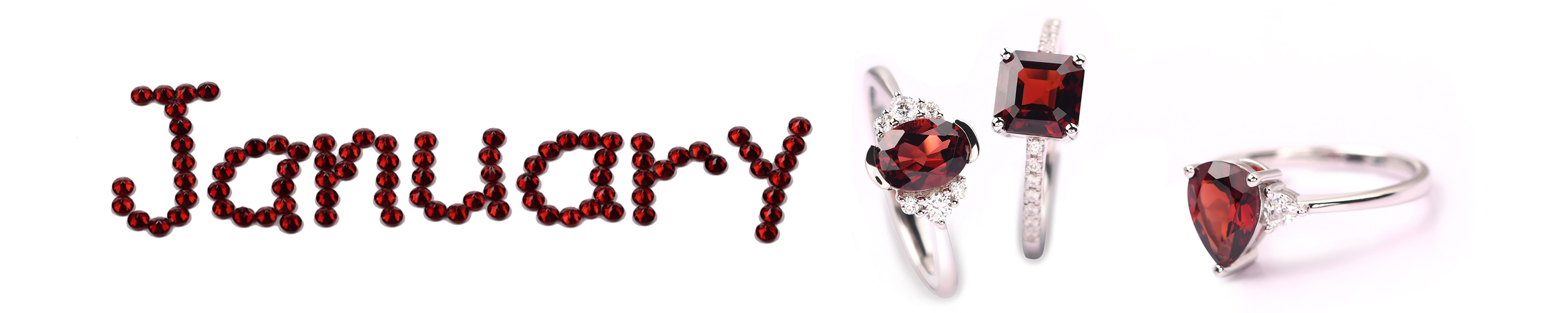 Amazon.com: LUO JEWELRY: Garnet for January