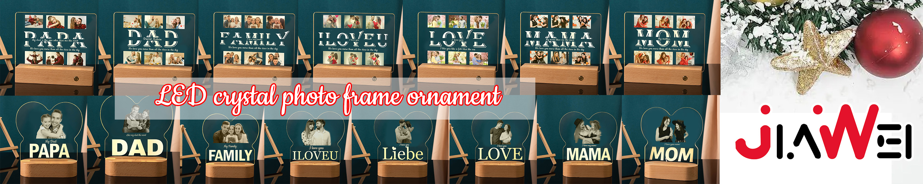 Amazon.com: JIAWEI: LED crystal photo frame ornament