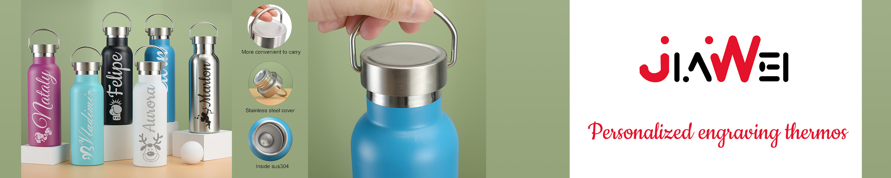 Amazon.com: JIAWEI: Personalized engraving thermos