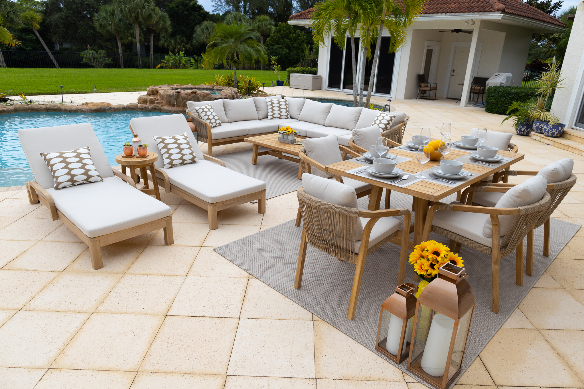 Amazon.com: AKOYA Outdoor Essentials: Rimini Collection in Acacia