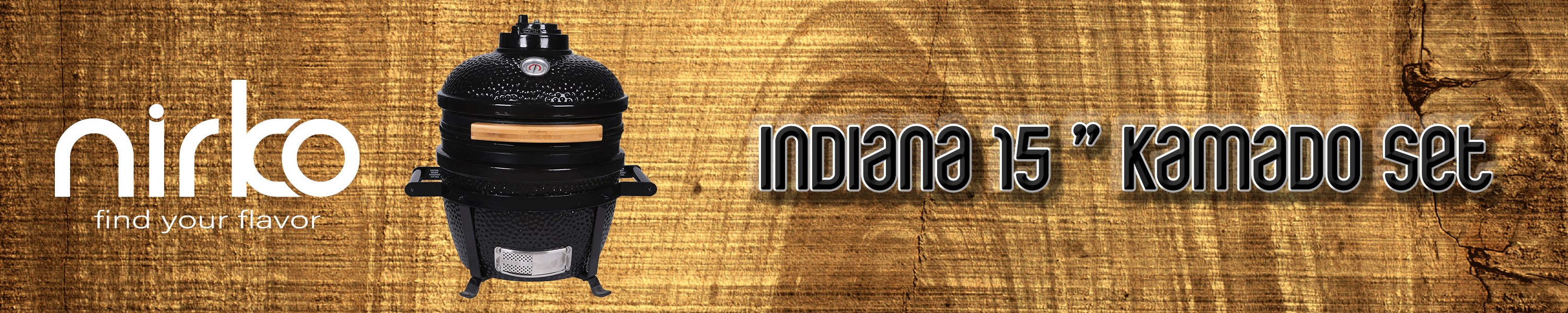 Amazon.com: nirko - find your flavor: Indiana 15" Kamado Set