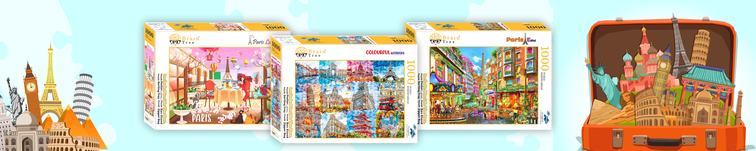 Amazon.com: Brain Tree Games: Famous Places Puzzles