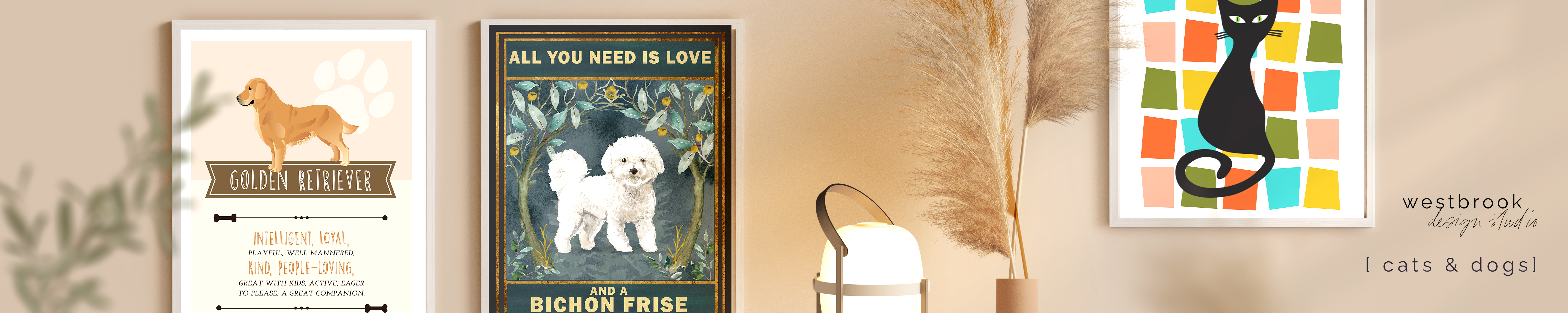 Amazon.com: WESTBROOK DESIGN STUDIO: Cat & Dogs