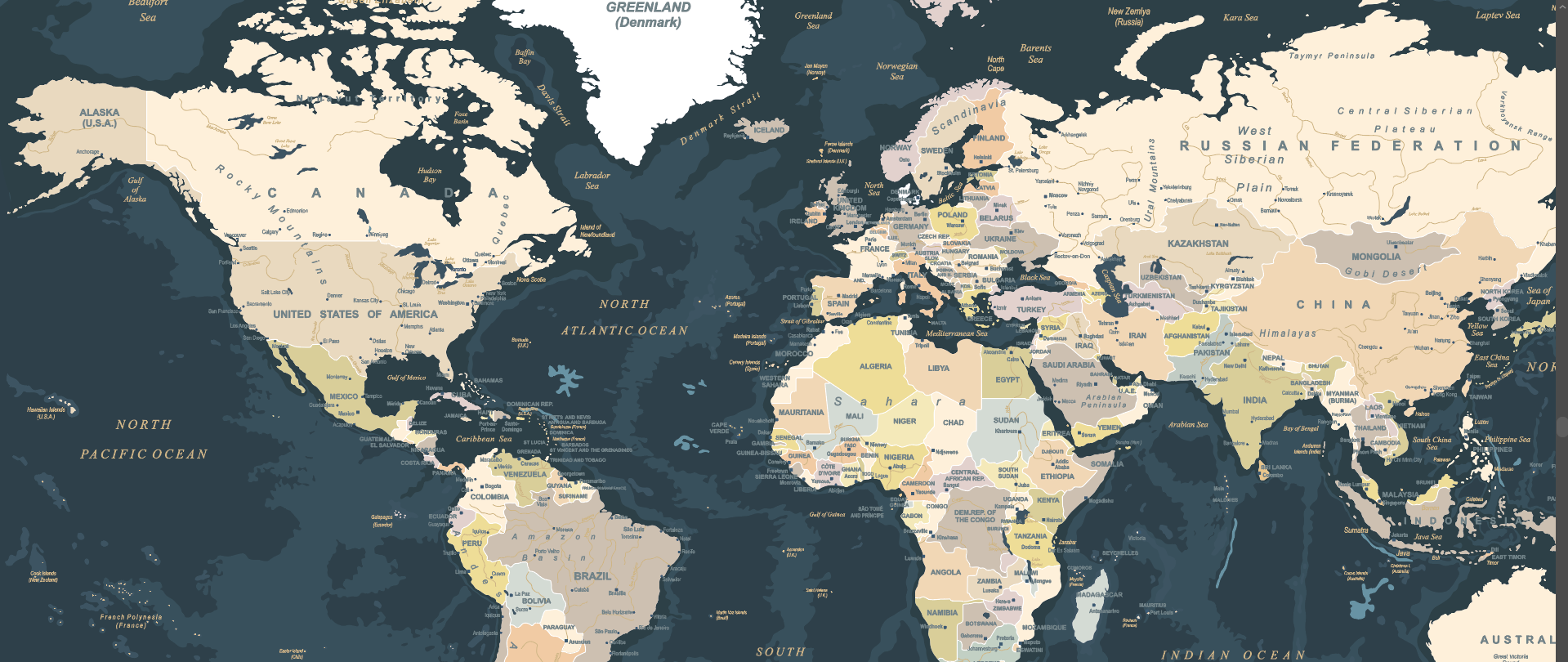 Amazon.com: MURWALL: World Map