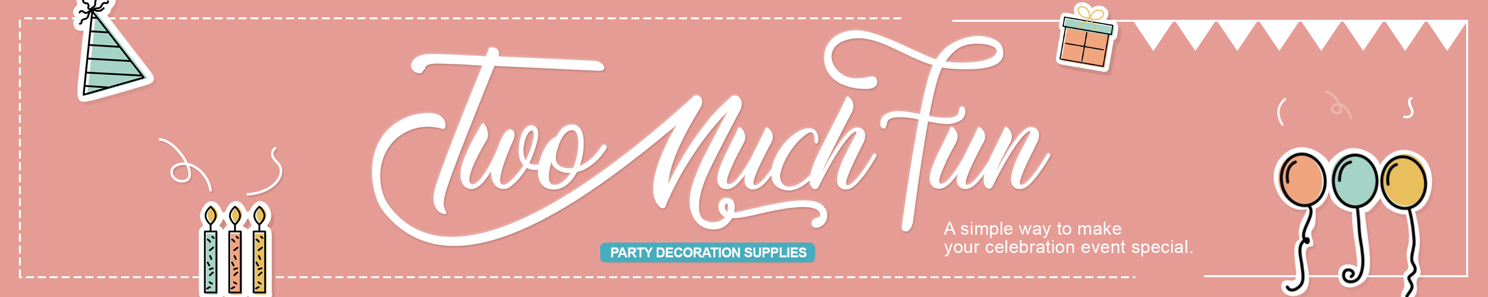 Amazon.com: TWO MUCH FUN: Banners