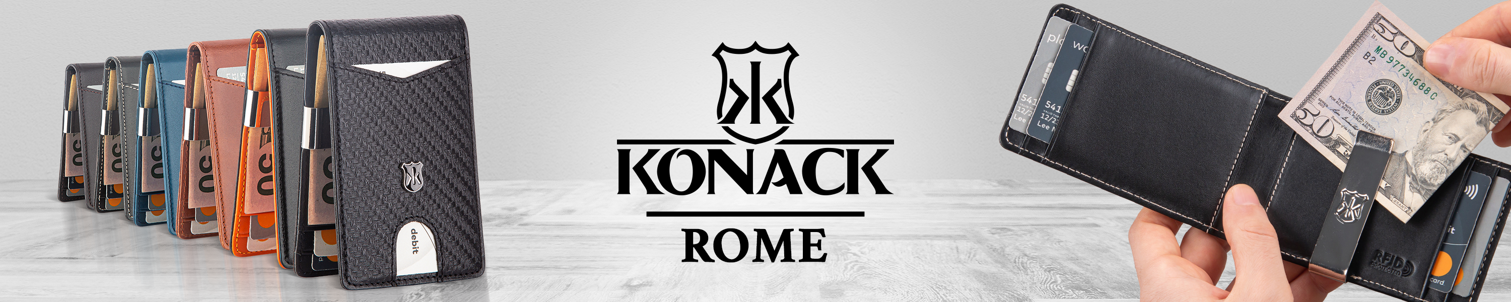 Amazon.com: KONACK Wallets: Rome