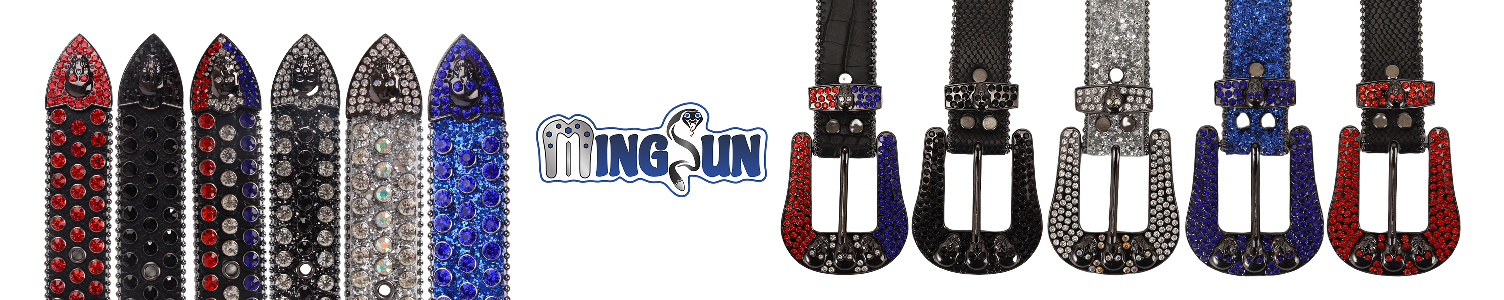 Amazon.com: MINGSUN: SKULLS RHINESTONE BELTS