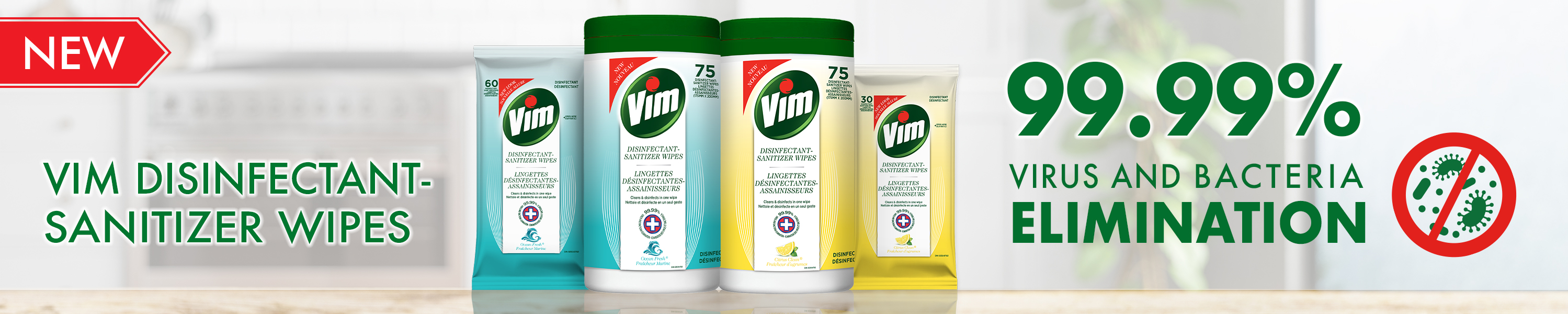 Amazon.ca: Unilever - Vim : Vim Disinfectant - Sanitizer Wipes