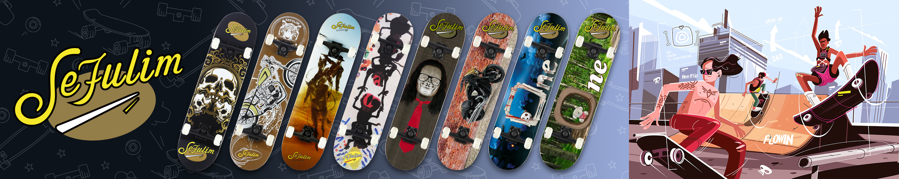 Amazon.com: sefulim: skateboard