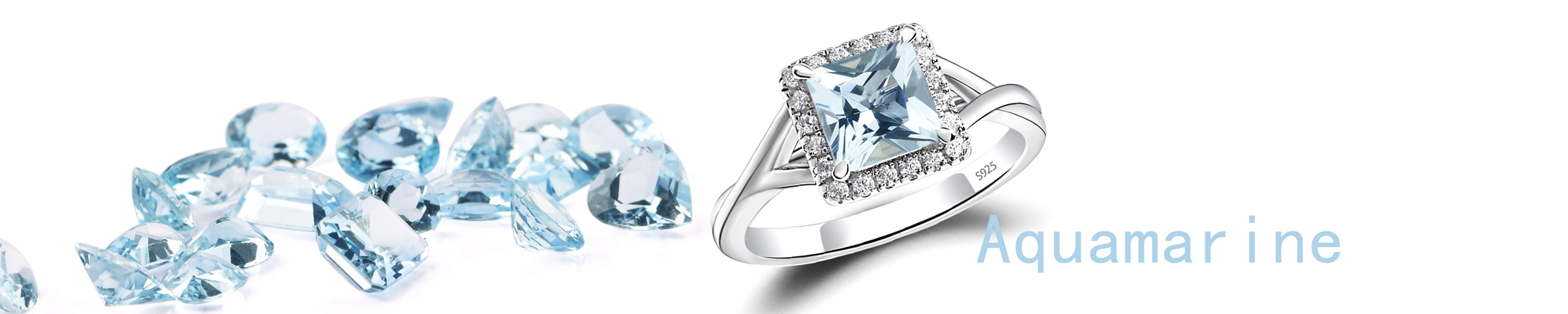 Amazon.com: LUO JEWELRY: Aquamarine for March